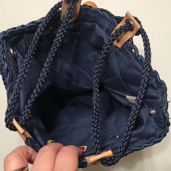 Vintage | Bags | Vintage Straw Backpack Handbag | Poshmark